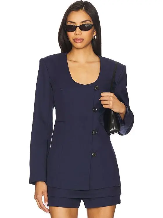MAUDE CLUB Blake Blazer - Navy