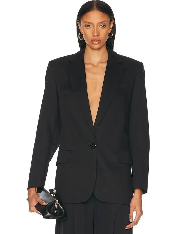 Alexandre Vauthier Satin Tailoring Blazer - Black