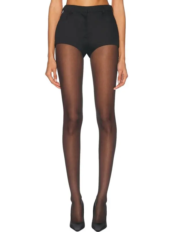 Alexandre Vauthier Cotton Tailoring Short - Black