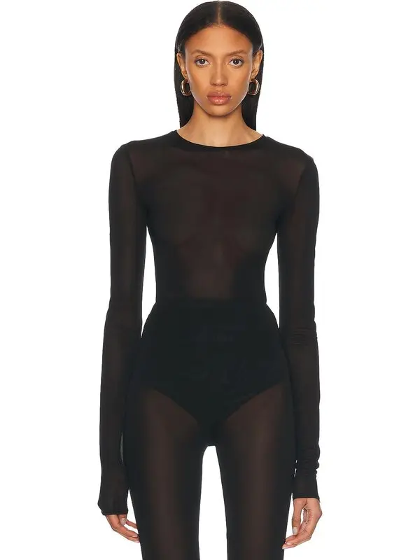 Alexandre Vauthier Long Sleeve Top - Black