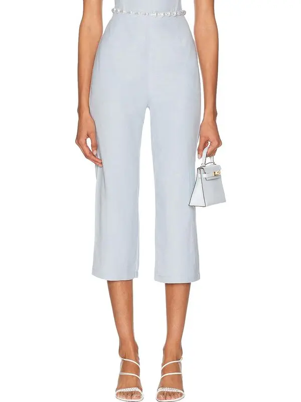 LA PORTE Jane Pearl Capri Pant - Cashmere Blue