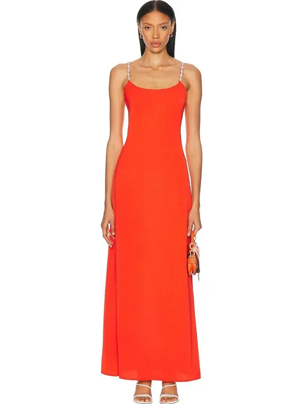 LA PORTE Melrose Maxi Dress - Tangerine