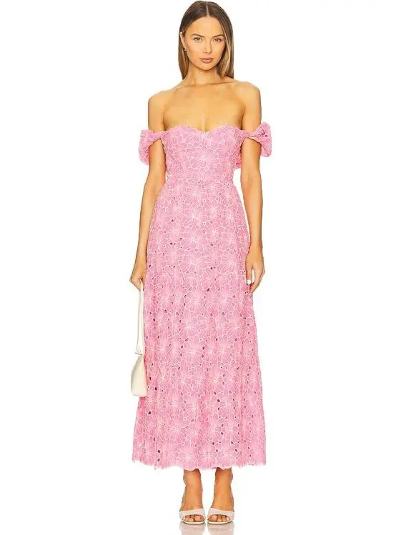 Line & Dot Tasia Maxi Dress - Pink