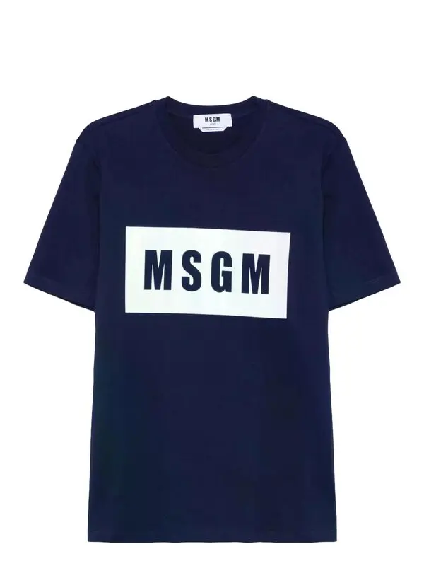 MSGM Logo-print T-shirt - Blue