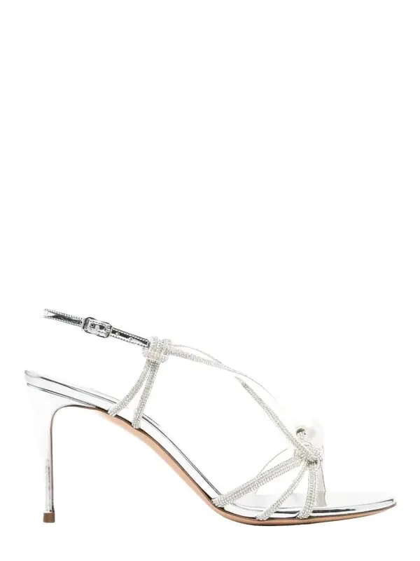 Casadei 80mm Crystal-embellished Sandals - Silver