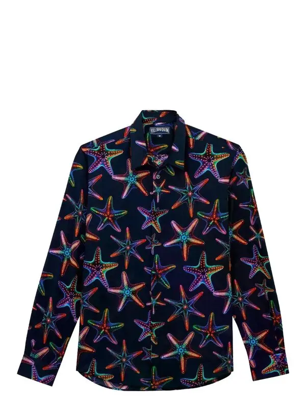 Vilebrequin Disco Stars-print Shirt - Blue