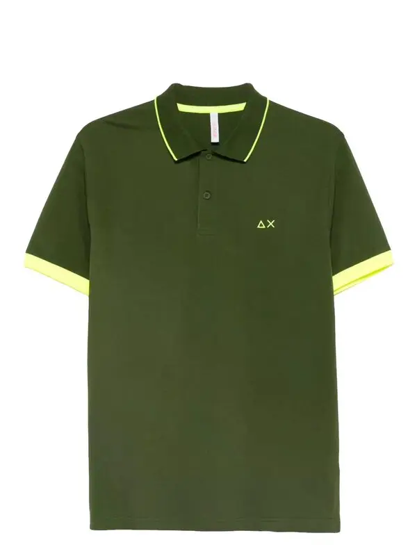 SUN 68 Logo-embroidered Polo Shirt - Green