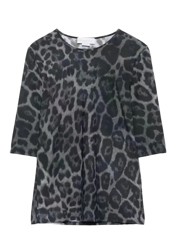 Stella McCartney Leopard-print T-shirt - Grey