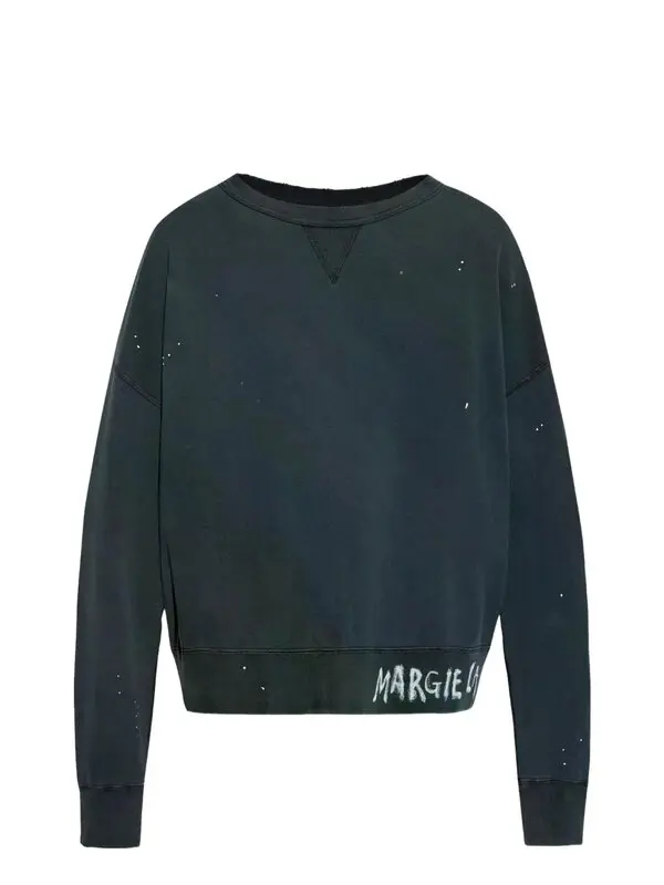 MAISON MARGIELA Logo-print Sweatshirt - Blue
