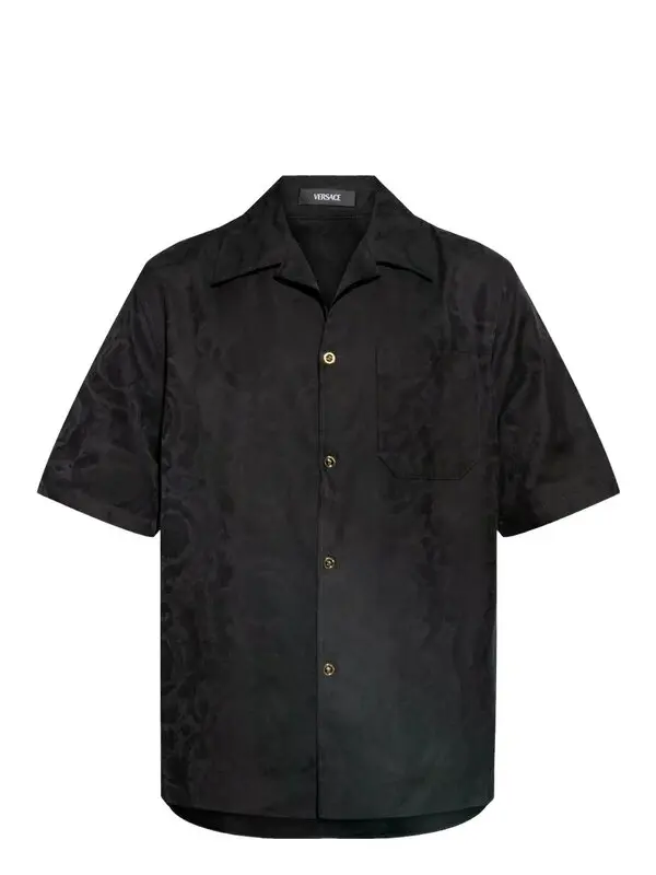 Versace Barocco-jacquard Shirt - Black