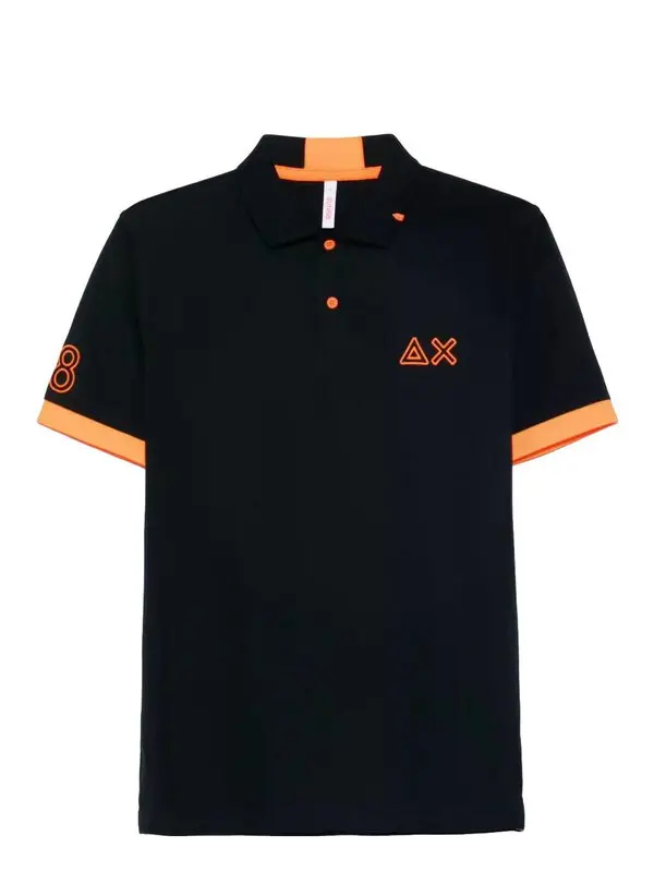 SUN 68 Logo-embroidered Polo Shirt - Blue