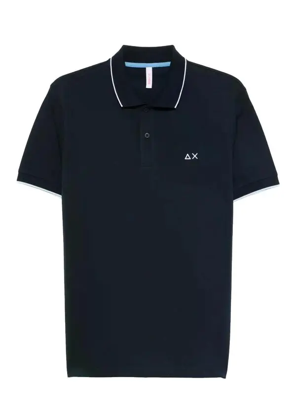 SUN 68 Logo-embroidered Polo Shirt - Blue