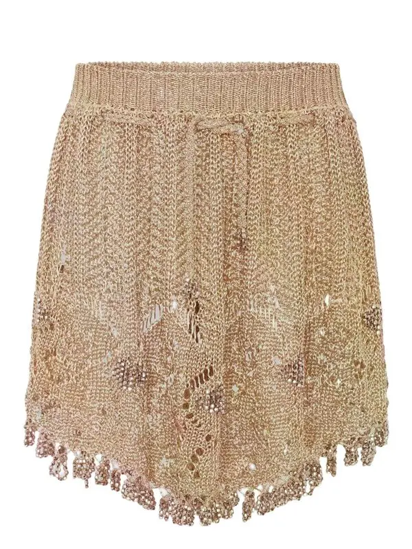 Rabanne Crochet Skirt - Neutrals