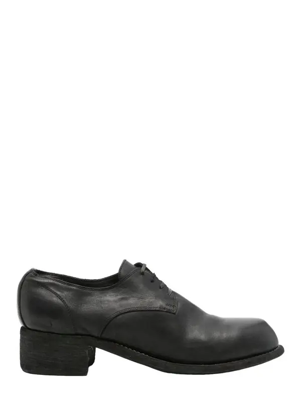 Guidi Leather Derby Shoes - Black