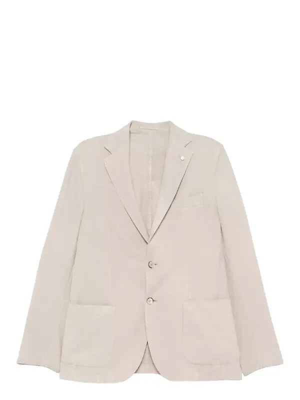 LUIGI BIANCHI MANTOVA Single-breasted Blazer - Neutrals