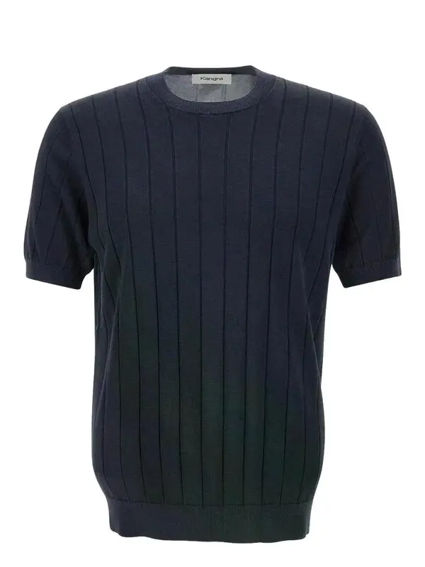KANGRA Ribbed T-shirt - Blue