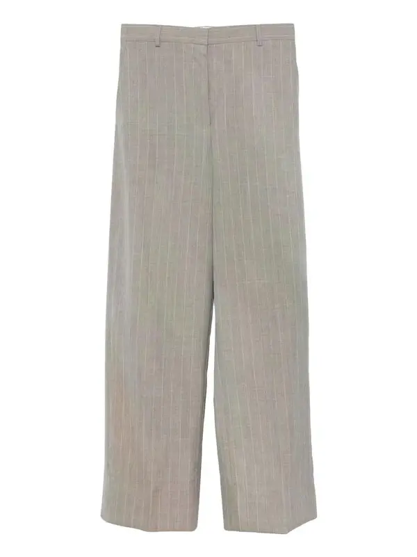 Stella McCartney Wool Pinstripe Trousers - Grey