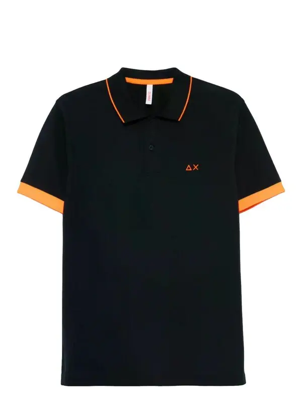 SUN 68 Logo-embroidered Polo Shirt - Blue
