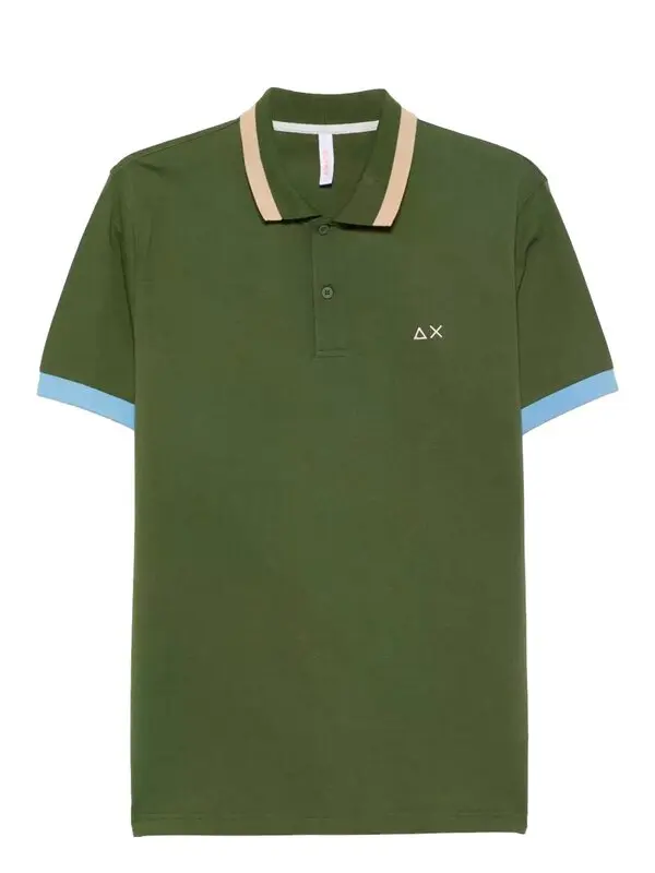 SUN 68 Logo-embroidered Polo Shirt - Green