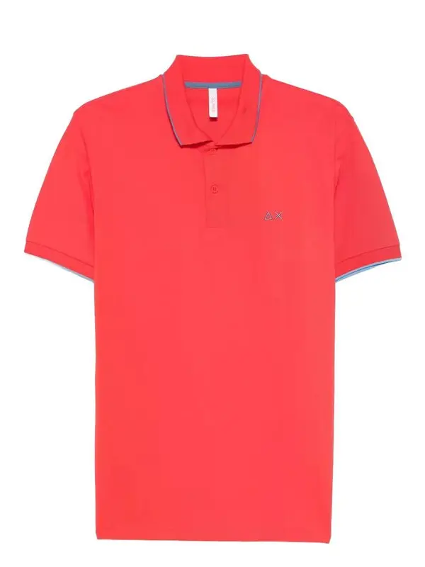 SUN 68 Logo-embroidered Polo Shirt - Red
