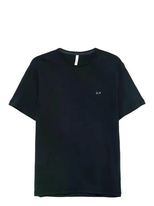 SUN 68 Logo-embroidered T-shirt - Blue