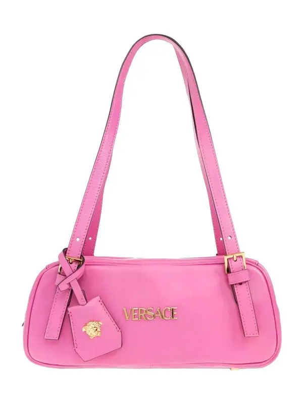Versace Tag Bowling Shoulder Bag - Pink