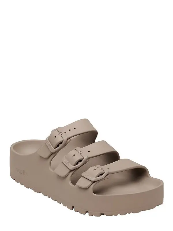 BIRKENSTOCK Florida Eva Platform Flex Sandals - Gray Taupe