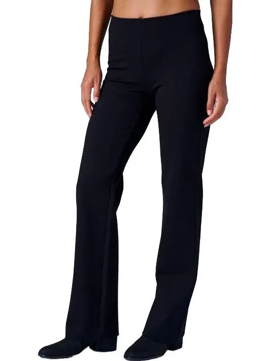 FRANNE GOLDE High-waist Bootcut Stretch Ponte Pant - Black