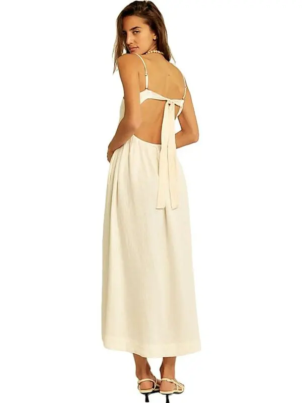Free People Halo Babydoll Midi Dress - Clean Ivory