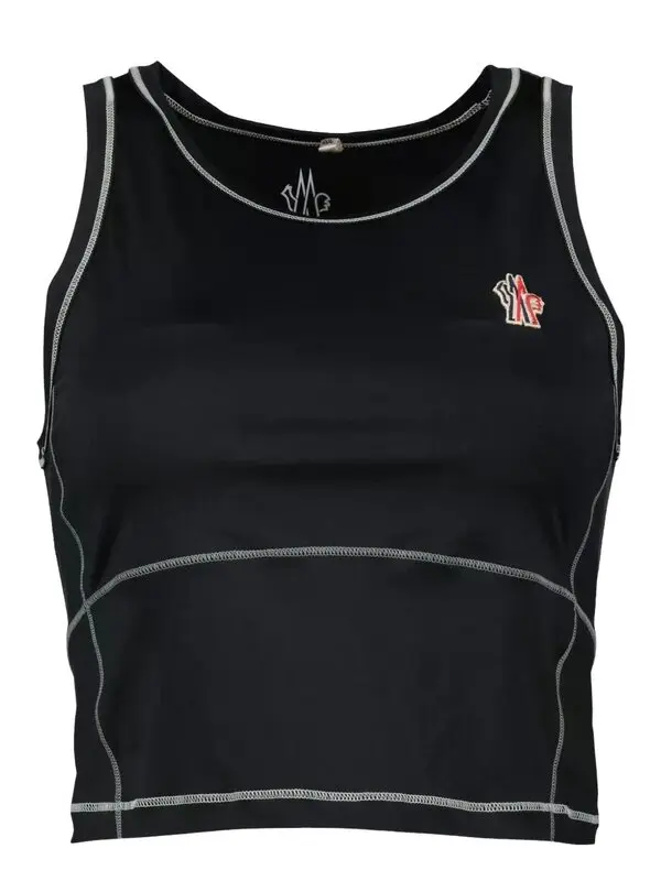Moncler Logo Tank Top - Black
