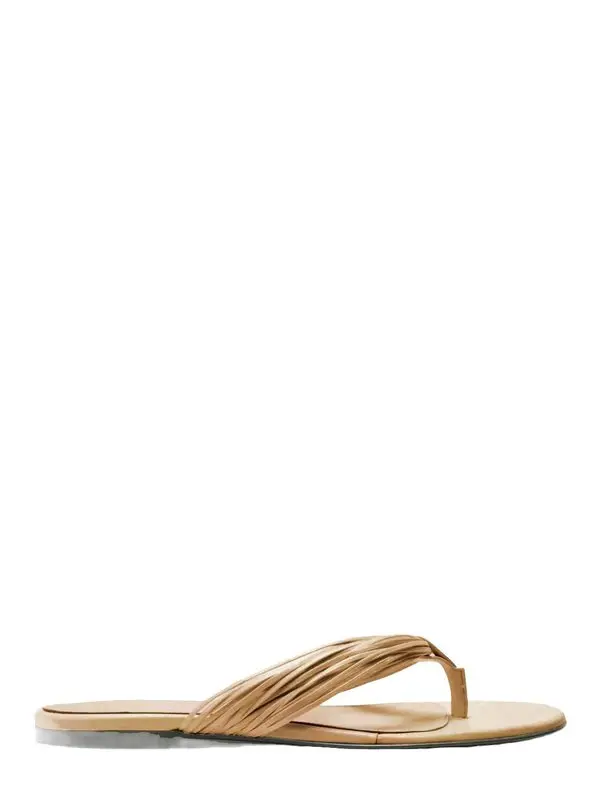 Proenza Schouler Pleated Thong Sandals - Neutrals