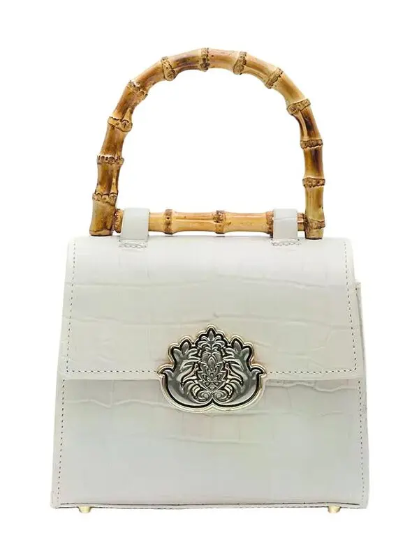 ISLA Leather Crossbody Bag - White
