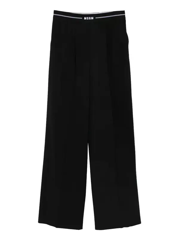 MSGM Logo-waist Trousers - Black