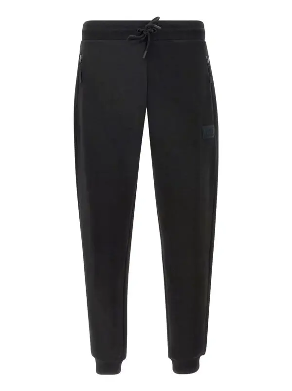 Emporio Armani Cotton-blend Track Pants - Black