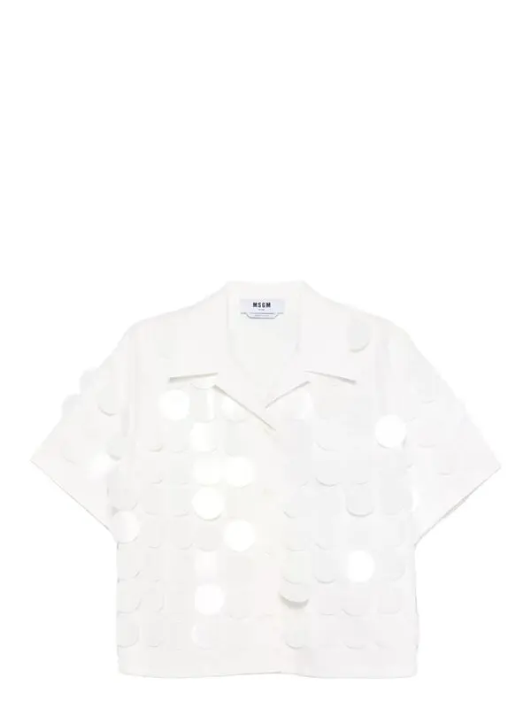 MSGM Sequin-embellished Shirt - White