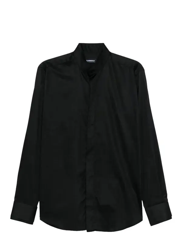 Karl Lagerfeld Stand-up Collar Shirt - Black
