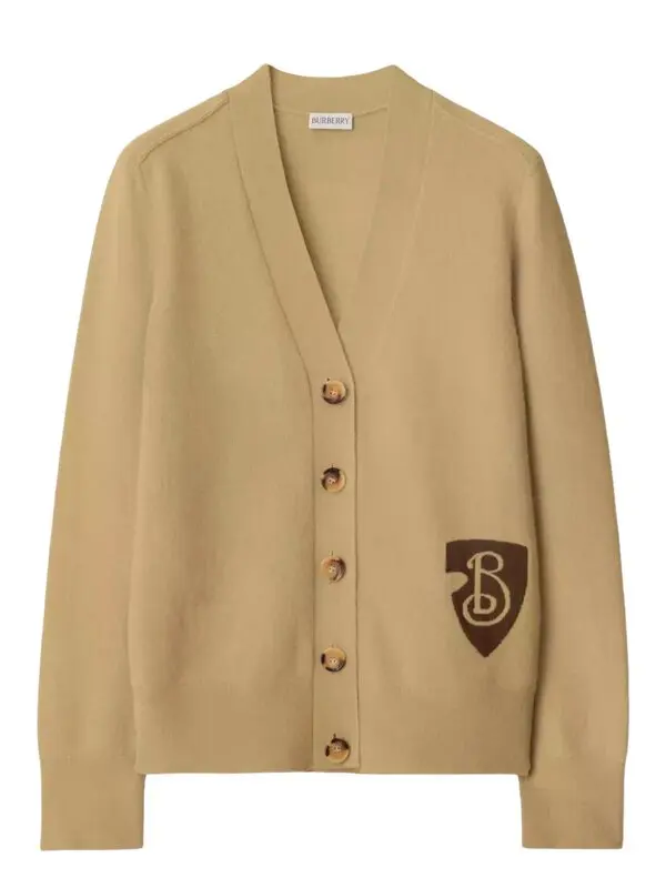 Burberry Shield Cardigan - Neutrals