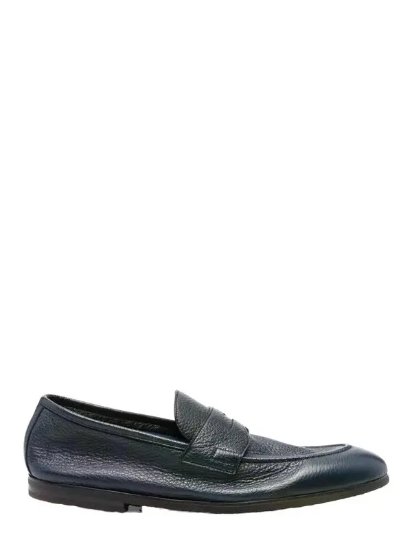 BARRETT Pebbled-texture Loafers - Blue