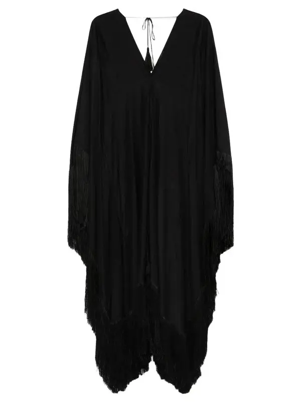 TALLER MARMO Fringed Maxi Dress - Black