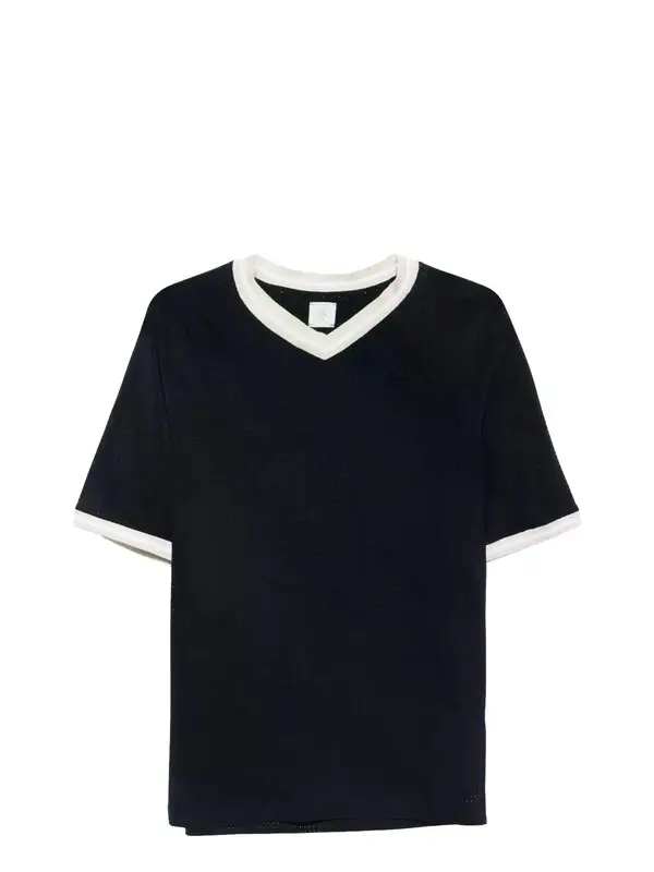 Eleventy V-neck Jersey - Blue