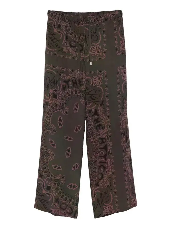 Attico Paisley-print Trousers - Green