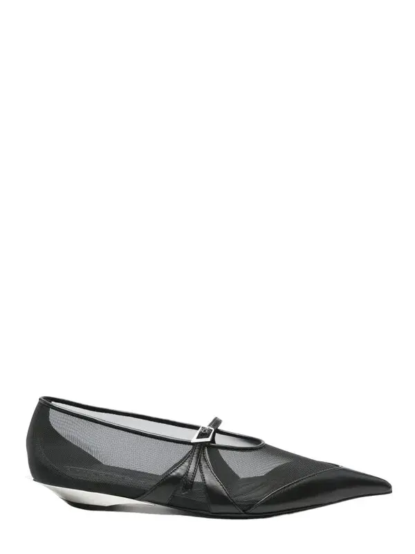 MUGLER Fang Ballet Flats - Black