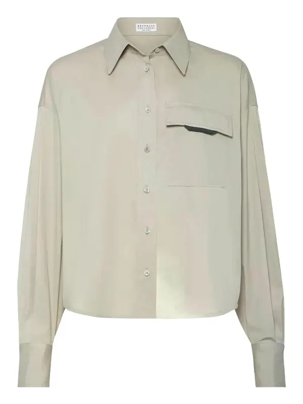 Brunello Cucinelli Poplin Shirt - Neutrals