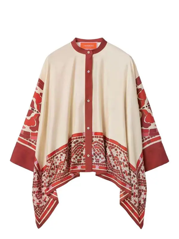 La DoubleJ Silk Foulard Shirt - Red