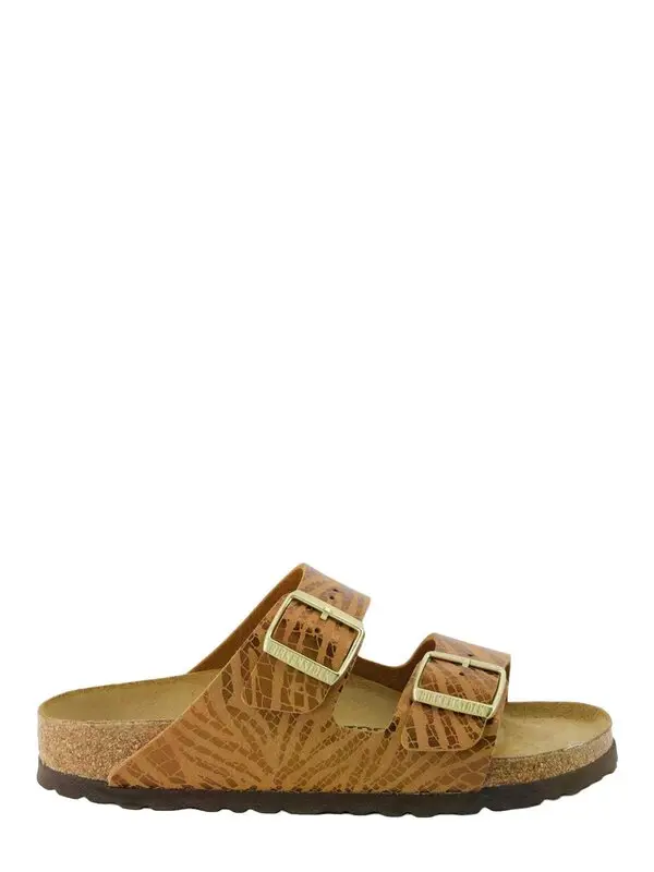 BIRKENSTOCK Arizona Embossed Zebra Sandals - Brown