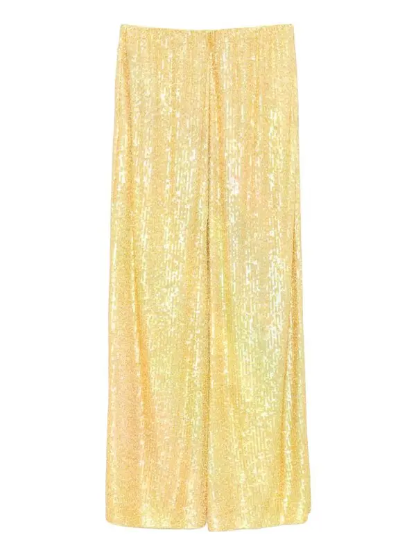 Norma Kamali Sequinned Trousers - Yellow