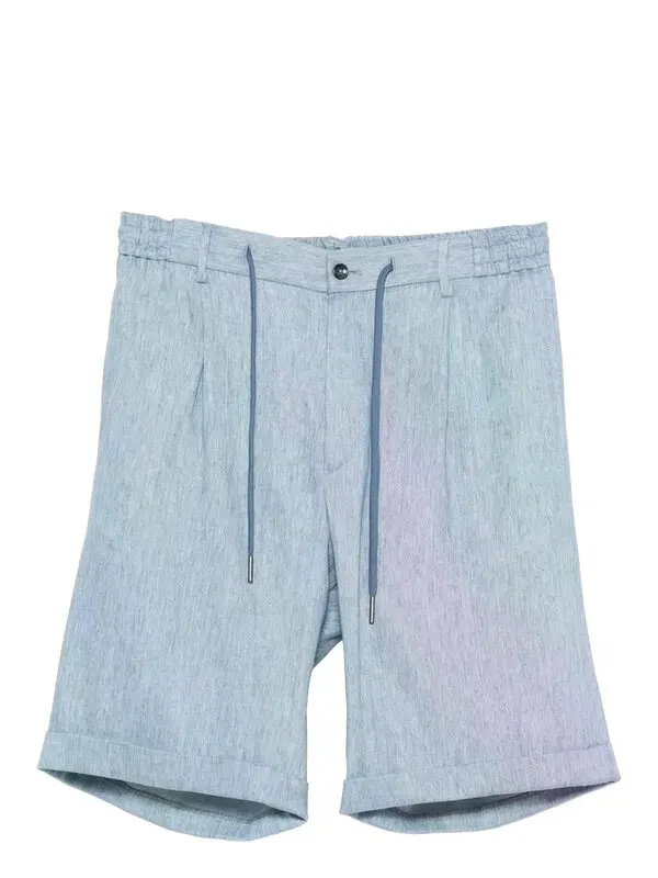 Tagliatore Pleat-detailed Shorts - Blue