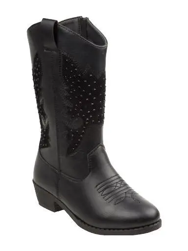 KENSIE GIRL Zip-up Boots With Heel - Black
