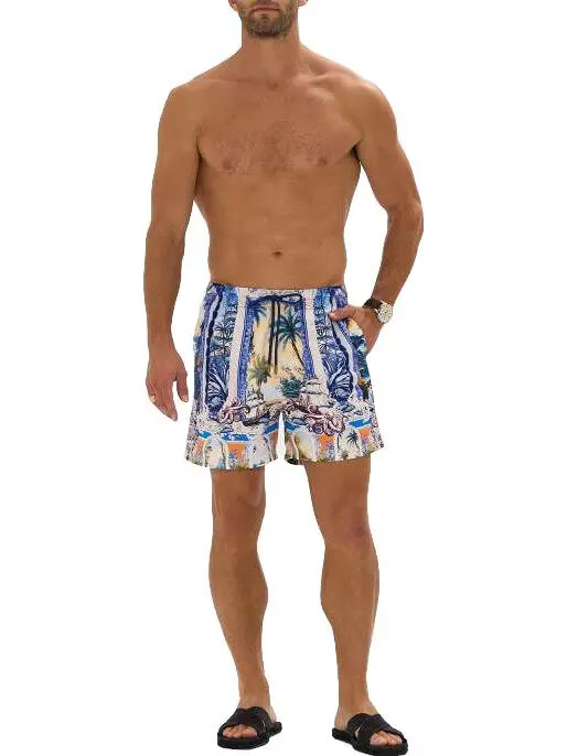 Camilla Mid-length Boardshorts With Elastic Waist - Song Of Saint Anthony