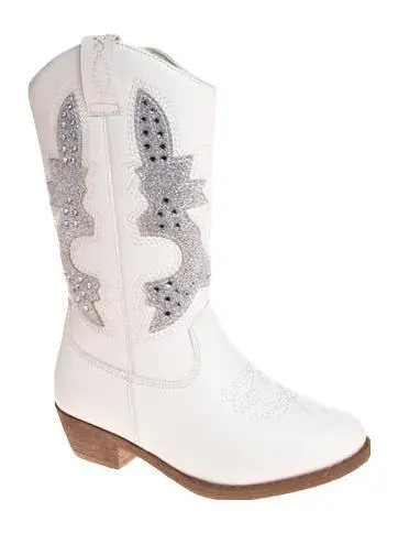 KENSIE GIRL Girl's Western Cowgirl Boots - White